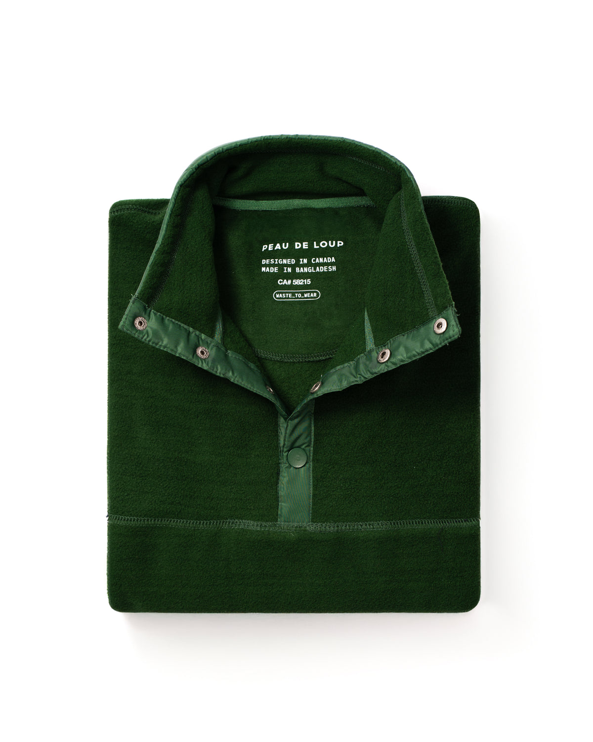 Green Sideline Microfleece | Peau de Loup